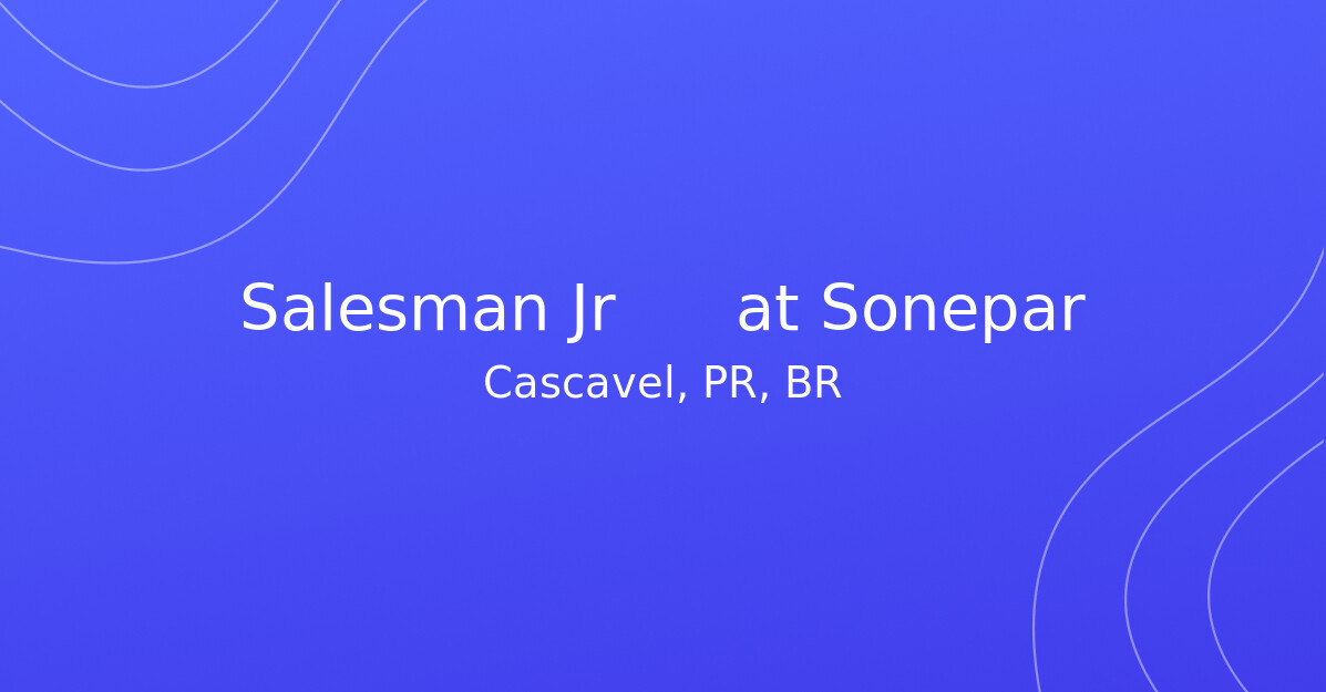 Salesman Jr at Sonepar - Semper Forward
